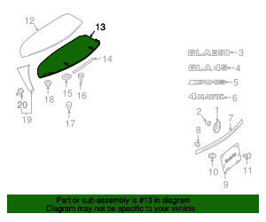 156-790-12-00-3589 - Upper Molding 2015-2020 Mercedes-Benz | Mercedes ...