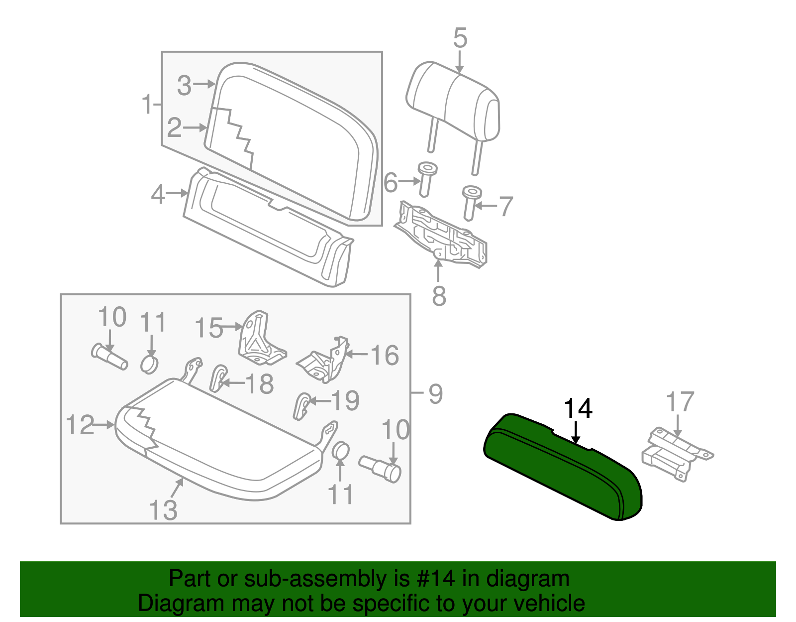2012-2021 Nissan Frontier Seat Cover 88333-9BA2A | Alexander Nissan Parts