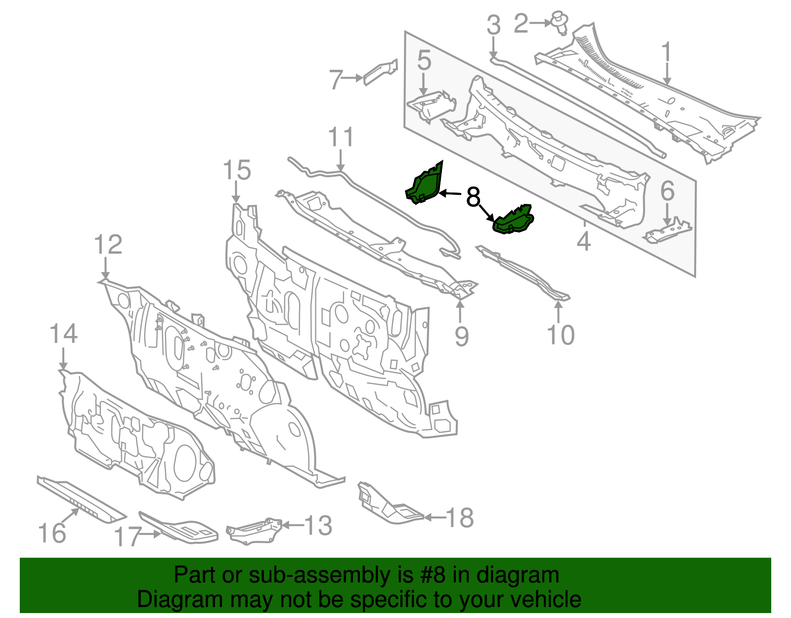 Genuine Toyota Splash Shield part# 55734-02200 for 2014-2019 Toyota ...