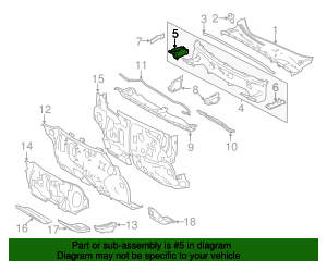55705-02121 - Cowl Side Panel - 2014-2019 Toyota Corolla | OEM Genuine ...