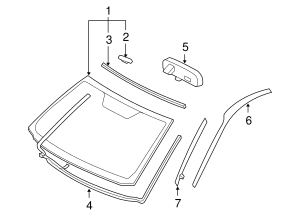 56117-42050 - Windshield Seal - 2006-2012 Toyota RAV4 | Nucar Toyota of ...