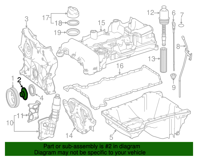 271-052-19-03 - Crankshaft Gear 2012-2015 Mercedes-Benz | Mercedes-Benz ...