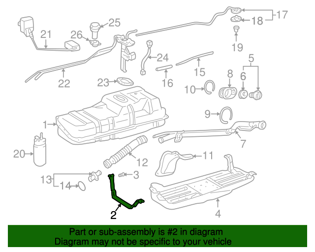 77601-35060 - Fuel Tank Mount Strap - 1996-2002 Toyota 4Runner | OEM ...