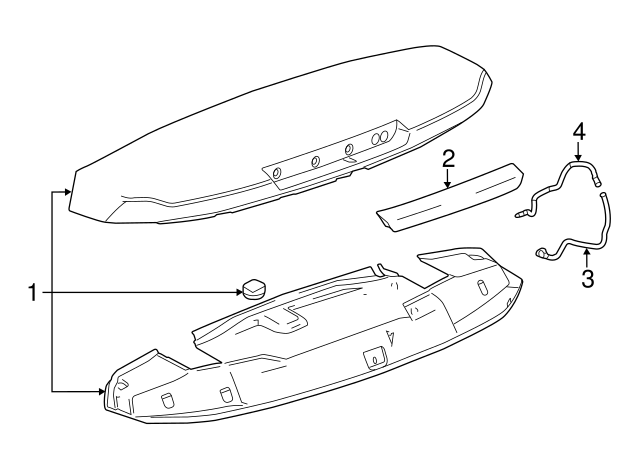 84554728 GM Primed Rear End Spoiler | GM Parts Store