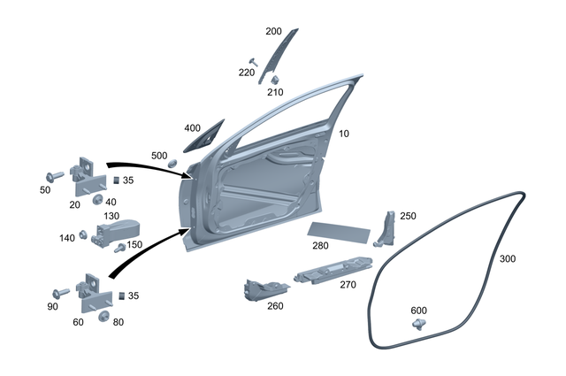 206-811-17-00 - Seal, Mirror 1956-2025 Mercedes-Benz | Mercedes-Benz ...