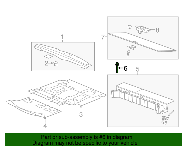 2007-2025 GM 8x1.25x59.05 Front Compartment Side Rail Bolt 11562133 ...