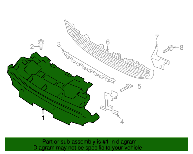 2017-2020 Fiat 124 Spider Grille 68332615AA | TascaParts.com