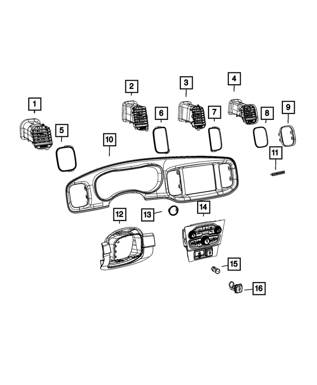 2017-2023 Dodge Charger Vehicle Feature Controls Center Stack ...