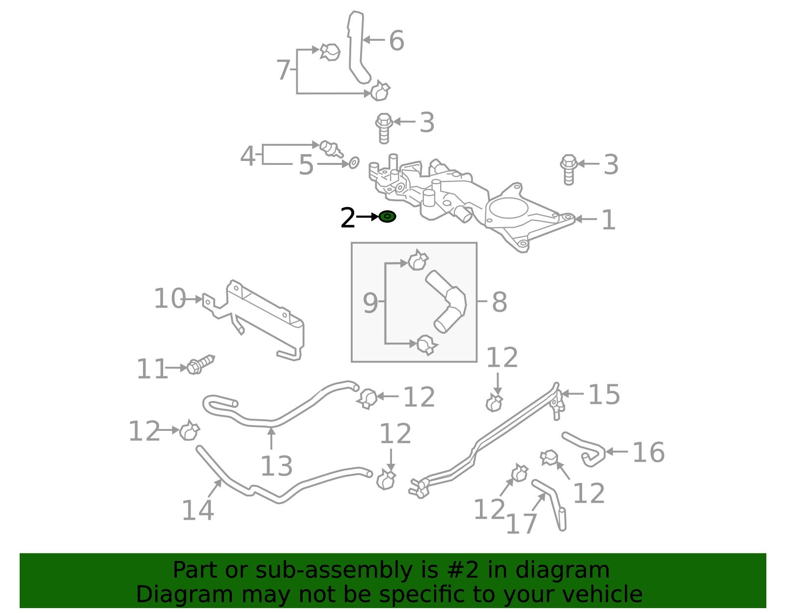 1990-2025 Subaru Water Pipe O-Ring 806933080 | My Subaru Parts