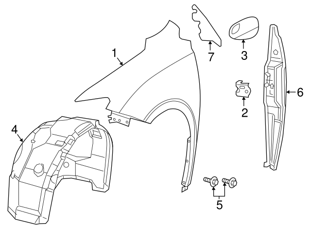 2017-2024 Chrysler Fender 68372876AC | Mopar Parts Canada