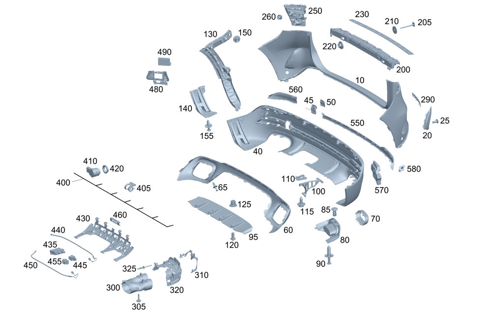 2015-2025 Mercedes-Benz GLA250 Trim, Bumper 247-885-92-06 | MB OEM Parts