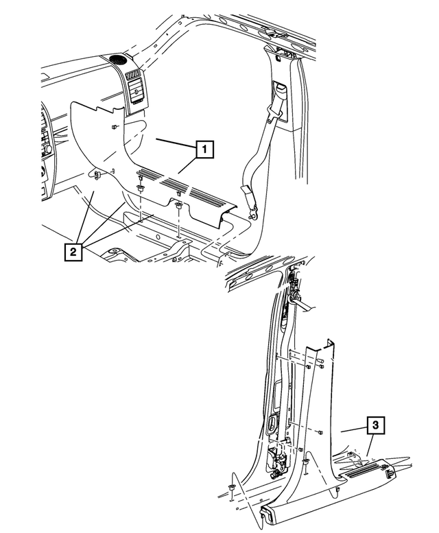2009-2012 Jeep Liberty Cowl Side Trim Panel, Left 1BS37XDVAD ...