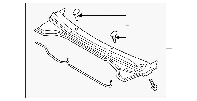 2019-2021 Hyundai Veloster Cowl Grille 86150-J3000 | OEM Parts Online