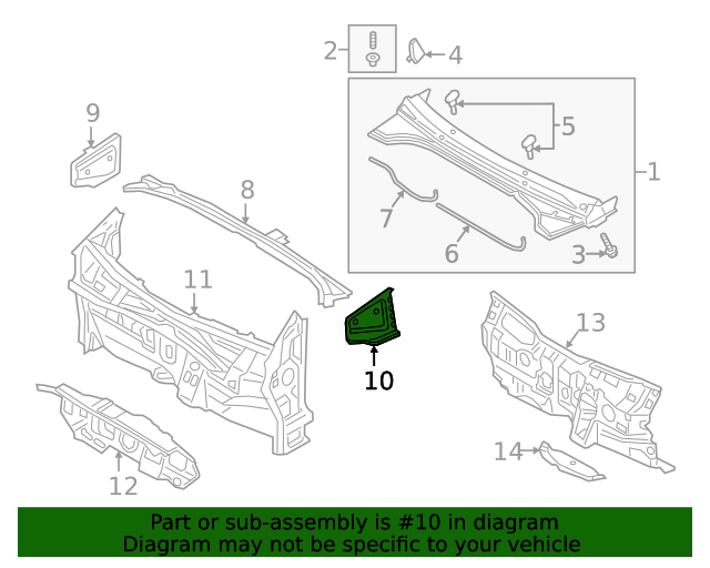 2019-2022 Hyundai Cowl Side Panel 66756-J3000 | OEM Parts Online