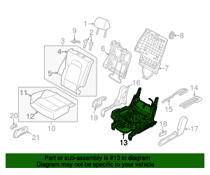 2017-2019 Hyundai Cushion Frame 89600-B8131-RYN | World OEM Parts Hyundai