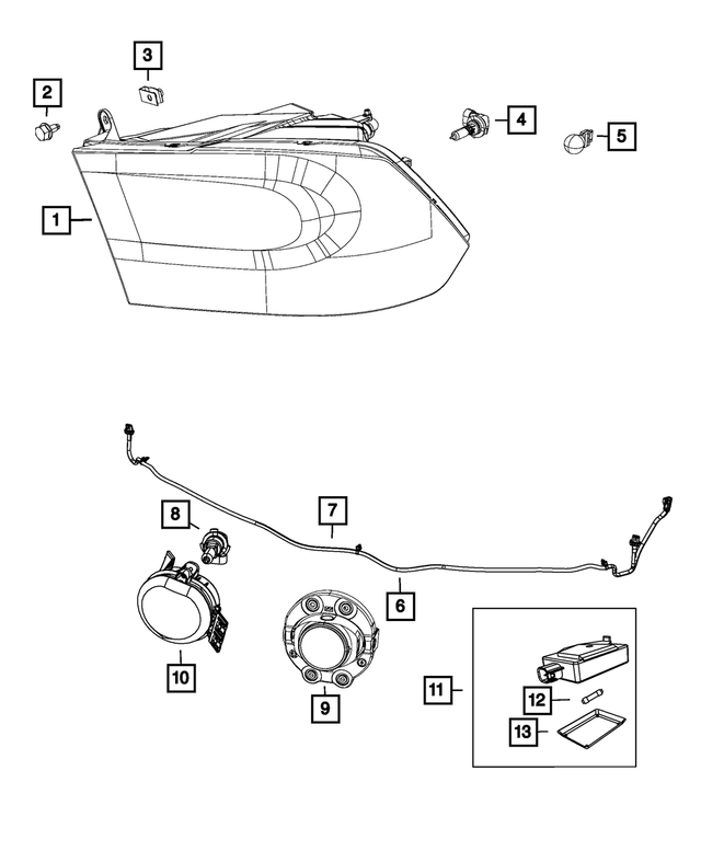 2016-2021 Ram OEM NEW 2016-20 Mopar Ram 1500-3500 Headlamp Park And ...