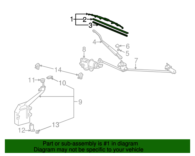 1998-2006 Toyota Wiper Blade 85222-52131 | OEM Parts Online