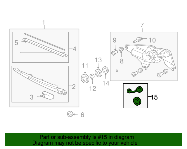 OEM 2004-2008 Honda Element Nozzle Assembly, Rear Windshield *NH89 ...