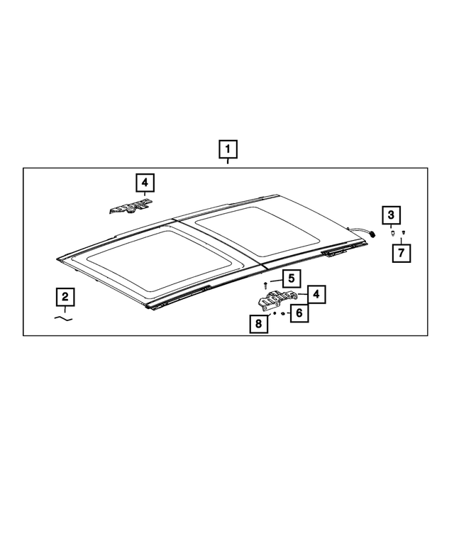 2021-2023 Jeep Renegade Sunroof Bracket, Right 68399519AA | QuirkParts