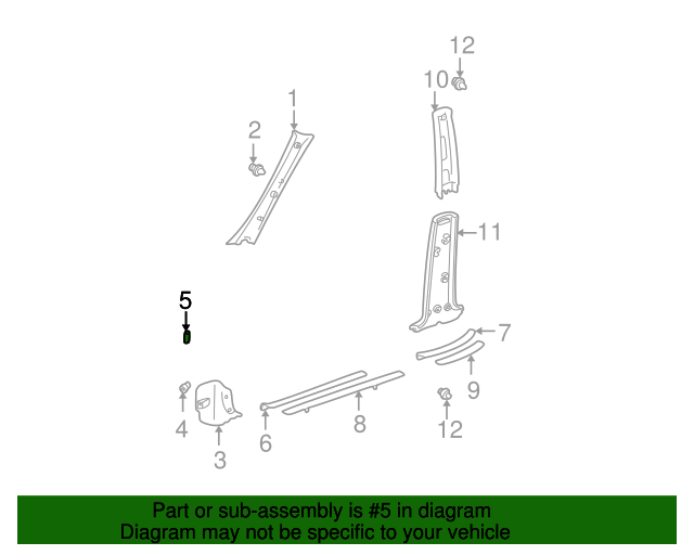 2001-2005 Toyota RAV4 Cowl Trim Plug 90950-01267-E2 | OEM Parts Online
