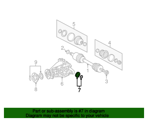 163-997-02-46 - Differential Assembly Seal 1998-2005 Mercedes-Benz ...