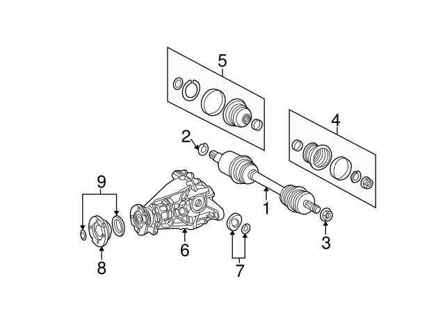 163-997-02-46 - Differential Assembly Seal 1998-2005 Mercedes-Benz ...
