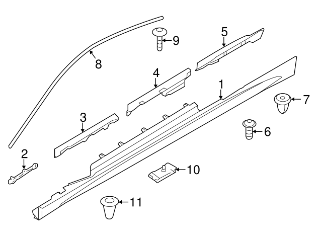 2014-2020 BMW Rocker Molding 51778060847 | OEM Parts Online