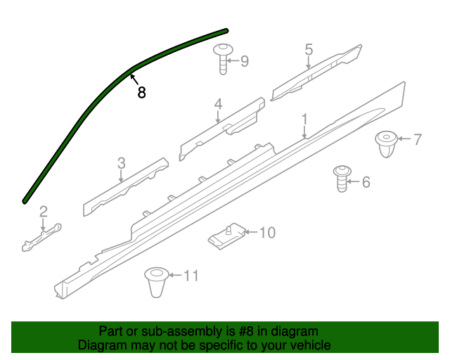 51767433337 - 2014-2020 BMW Reveal Molding (51-76-7-433-337) | BMW of ...