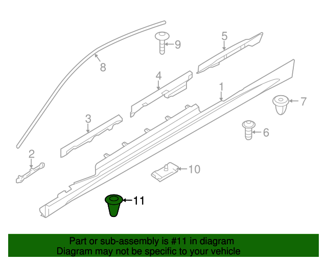 Genuine BMW 51-31-8-150-943 | Reveal Molding Grommet | FREE Shipping on ...