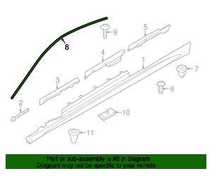 51-34-7-433-340 - Door Reveal Molding 2014-2020 BMW | AutoNationParts.com