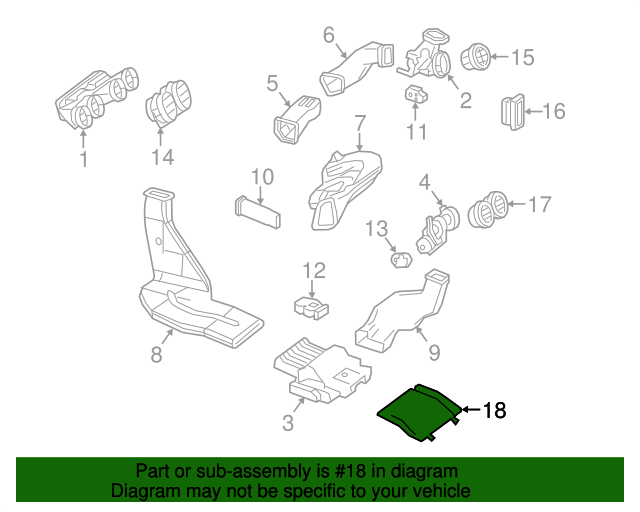 222-831-10-00-9051 - Air Outlet 2014-2020 Mercedes-Benz | Mercedes-Benz ...