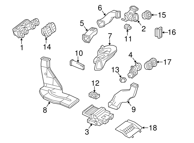 222-831-06-46 - Air Duct 2014-2020 Mercedes-Benz | Mercedes-Benz USA Parts