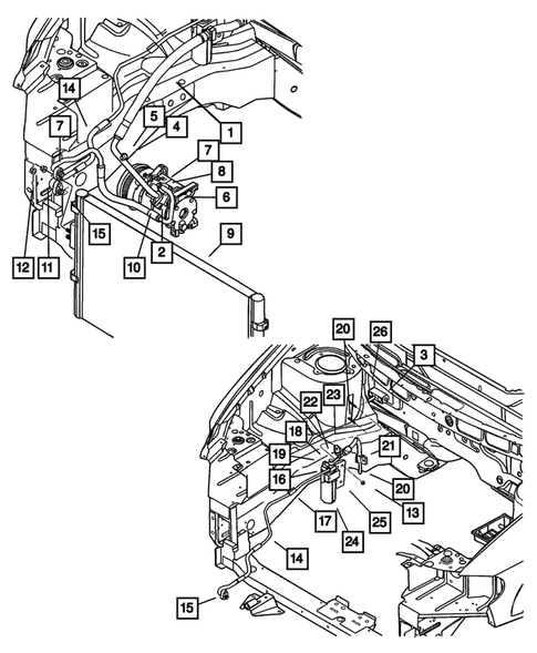 Air Conditioner and Heater Plumbing for 2006 Dodge Caravan | We R Mopar