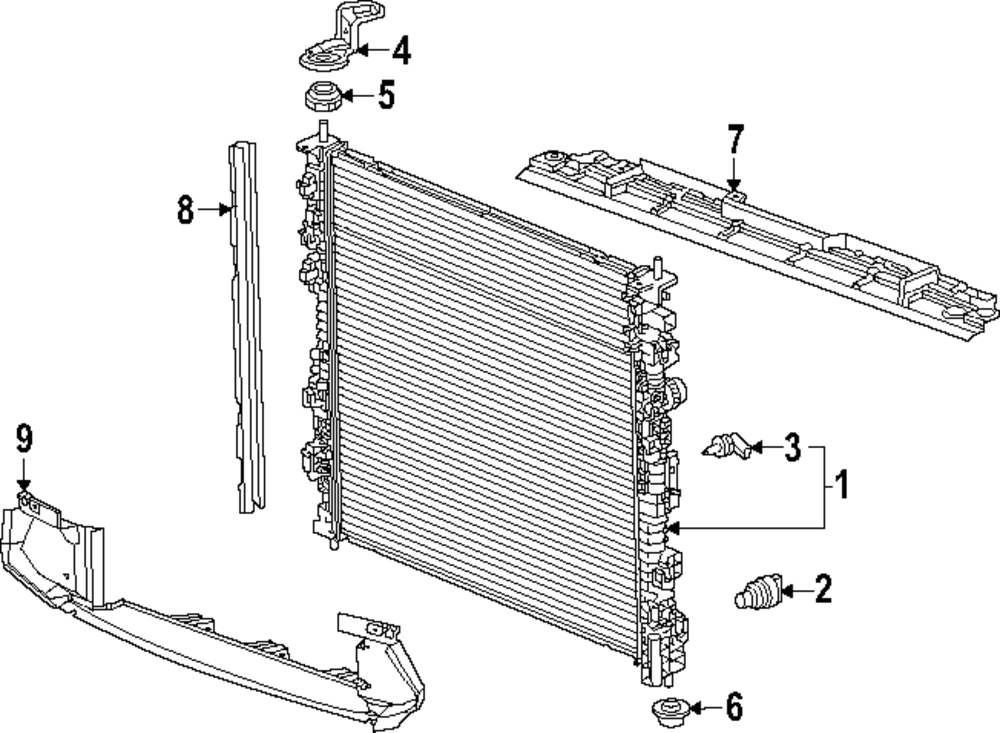 2024-2025 GMC Acadia Upper Baffle 84935658 GM | GMPartsDirect.com