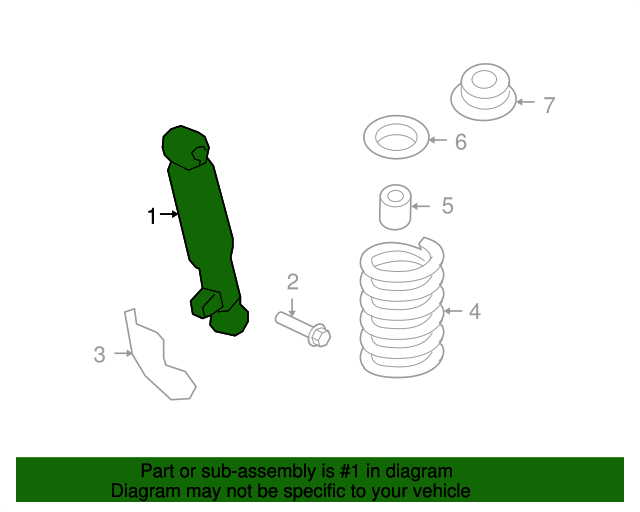 Genuine Shock Absorber for 2010-2012 Hyundai Santa Fe | Part# 55310 ...