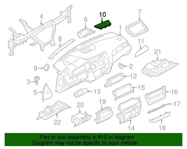2015-2018 BMW X4 Speaker Trim Panel 51-45-9-302-553 | BMWPartsDirect.com