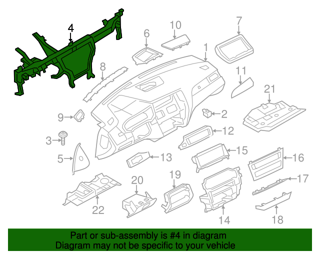 51459260738 - 2016-2018 BMW X4 Reinforcement (51-45-9-260-738) | BMW of ...