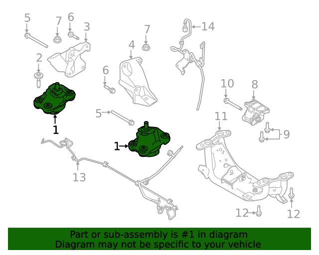 2019-2021 Land Rover Motor Mount LR123914 | OEM Parts Online