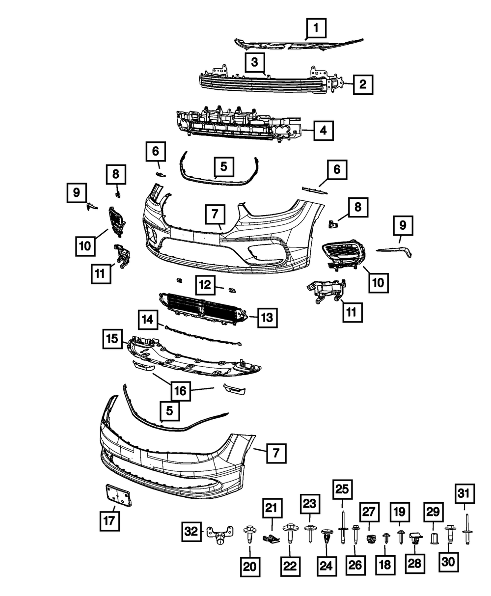 2023-2024 Chrysler Fog Lamp Applique, Left 7RC47MA7AA | My Mopar Parts