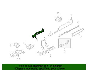 2017-2023 Porsche Panamera Center Panel 971-857-054-5Q0 | Porsche Marin