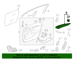 2020-2022 Mercedes-Benz Door Trim Molding 205-720-79-23 ...