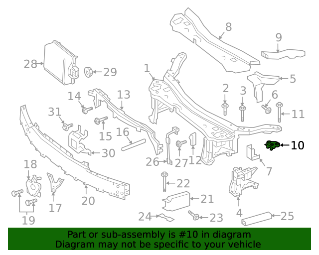 213-620-58-00 - Upper Extension Retainer Plate 2016-2023 Mercedes-Benz ...