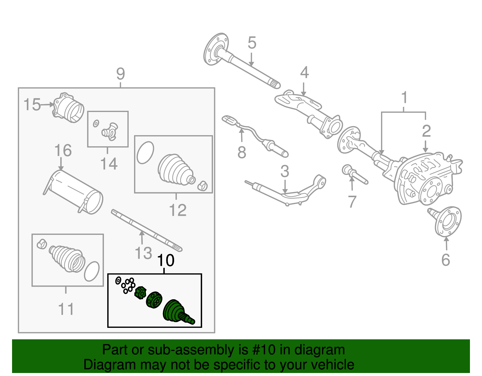 1999-2020 GM Drive Shaft CV Joint 22928970 GM | GMPartsDirect.com
