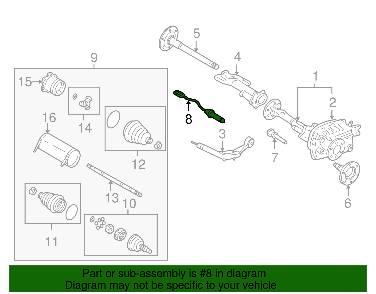1988-2019 GM Front Drive Axle Actuator 26060073 GM | GMPartsDirect.com