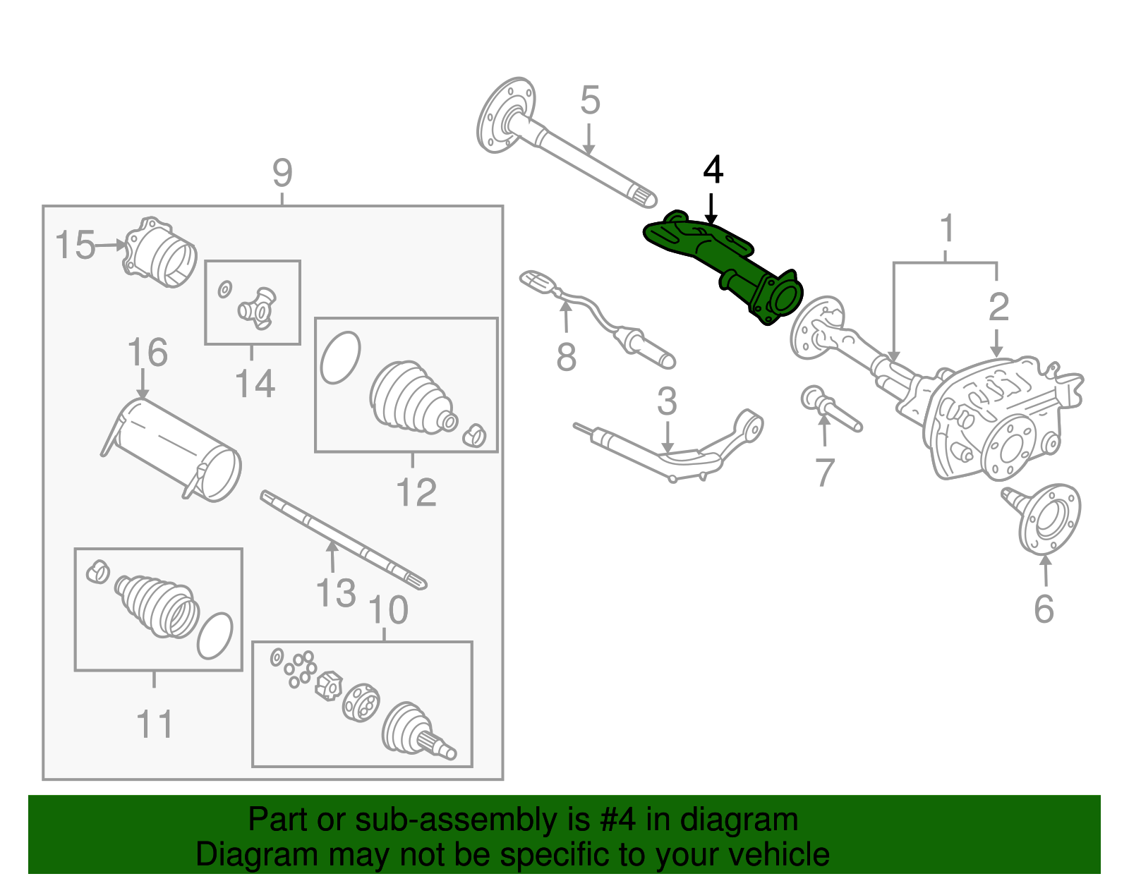 12479295 - Front Drive Axle Inner Shaft Housing 1999-2019 GM | GM Parts ...