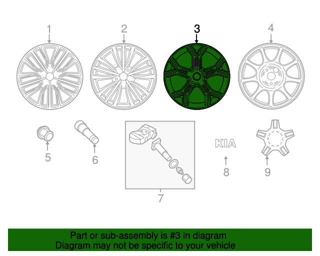 52910-J5210 - Wheel, Alloy - 2018-2020 Kia Stinger | Kia Auto Parts