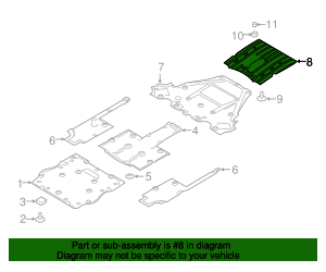 Genuine Porsche 991-504-257-98 |Rear Cover, Underbody Trim, Engine ...