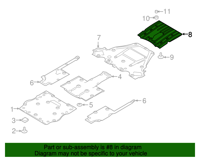 Genuine Porsche 991-504-257-98 |Rear Cover, Underbody Trim, Engine ...
