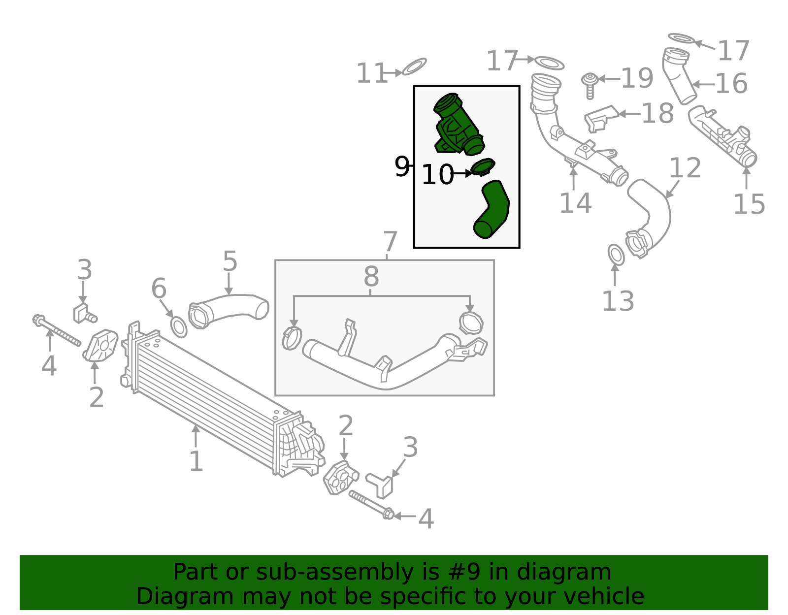 2015-2025 Volvo Inter-Cooler Hose 32325480 | TascaParts.com