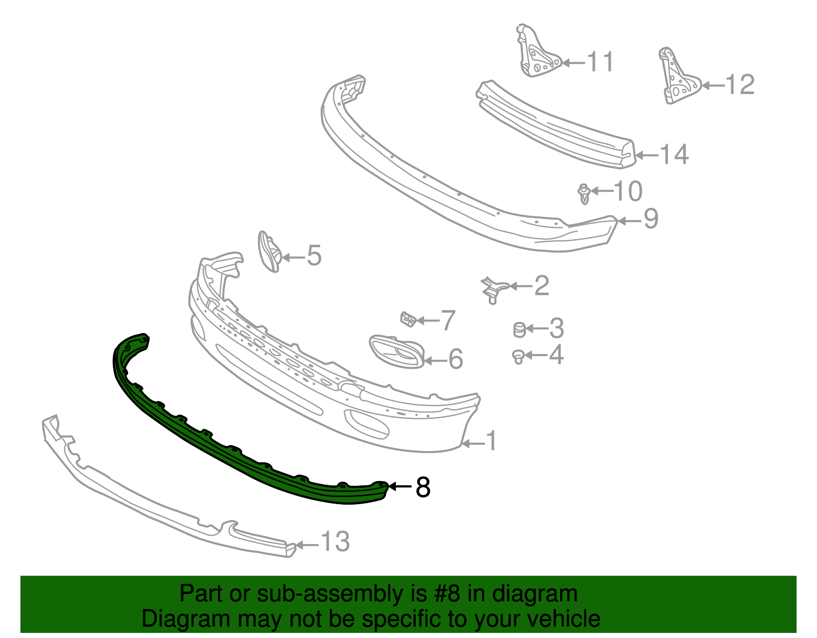 2000-2006 Toyota Tundra Valance Panel 53911-0C010 | Toyota Parts Center
